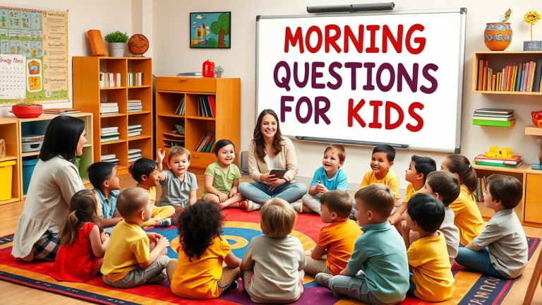 250 Morning Meeting Questions for Kids - Richmond Mom